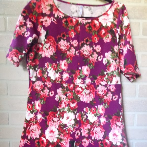 Piphany | Dresses | Piphany Womens Medium Boho Fit And Flare Purple ...